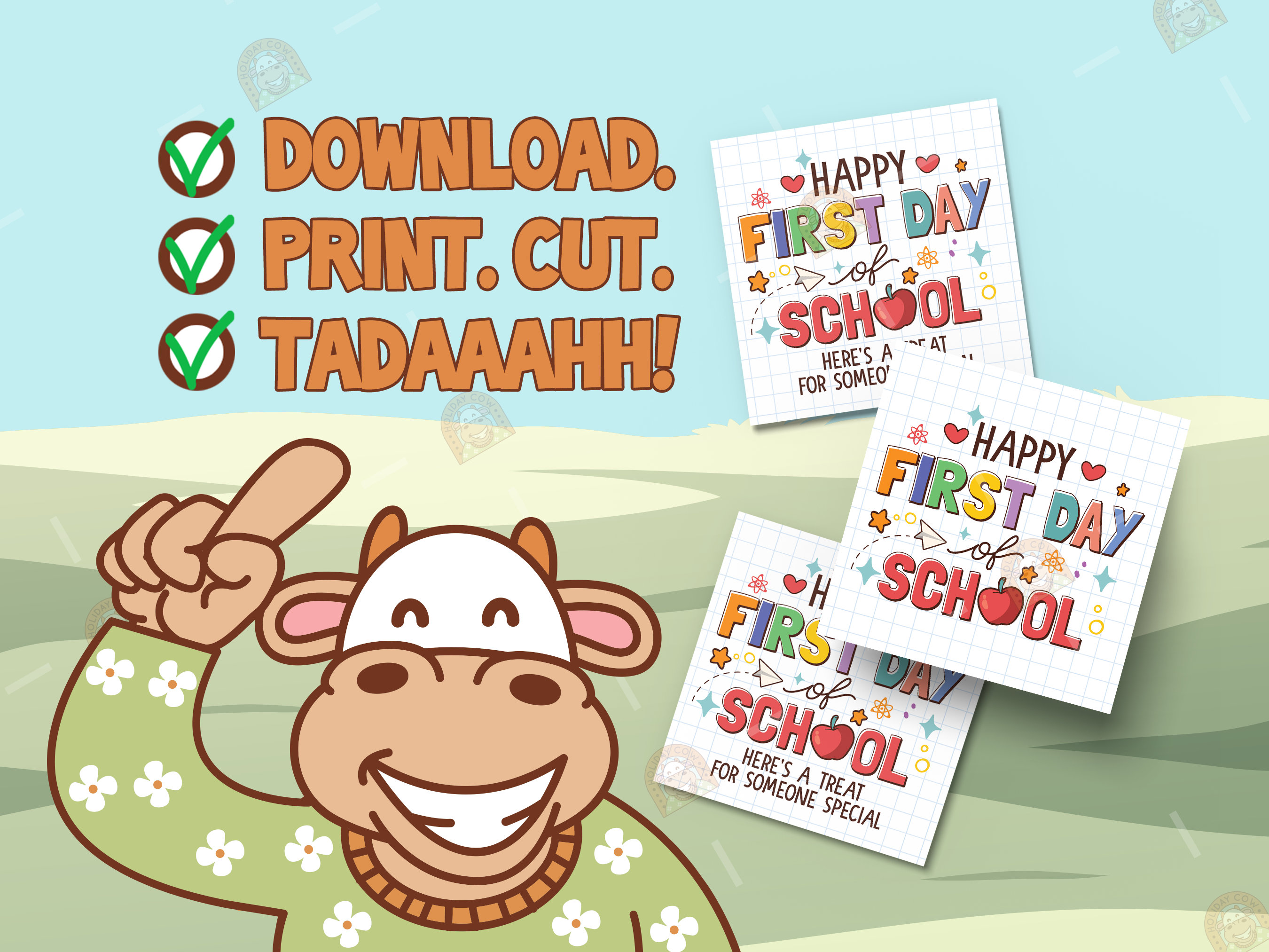 First Day of School Tag, Back to School Tags Printable, 1st Day School ...