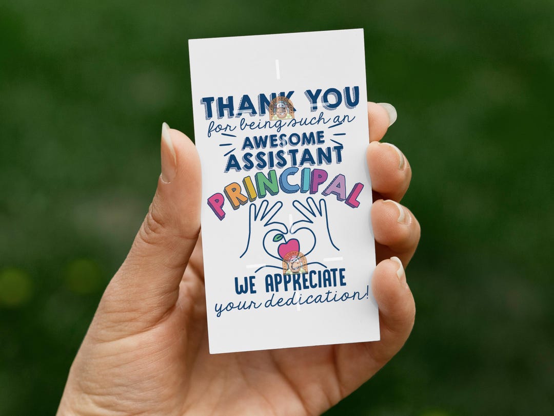 Assistant Principal Gift Tag, Printable Assistant Principal Tag ...