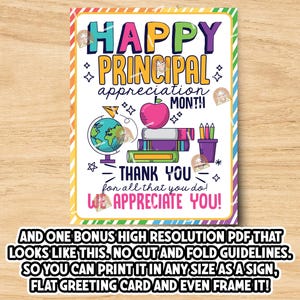 Principal Appreciation Month Card Printable, National Principals' Month ...