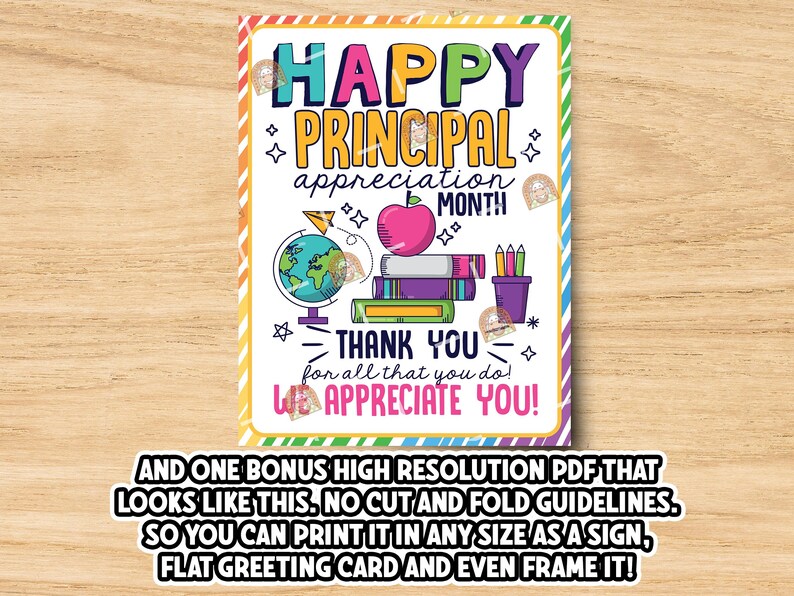 Principal Appreciation Month Card Printable, National Principals' Month ...