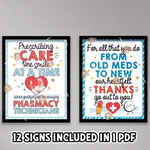 Pharmacy Tech Day Signs Printable, Pharmacy Technician Day Gift ...