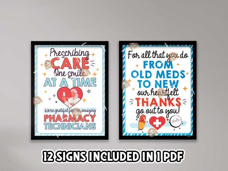 Pharmacy Tech Day Signs Printable, Pharmacy Technician Day Gift ...