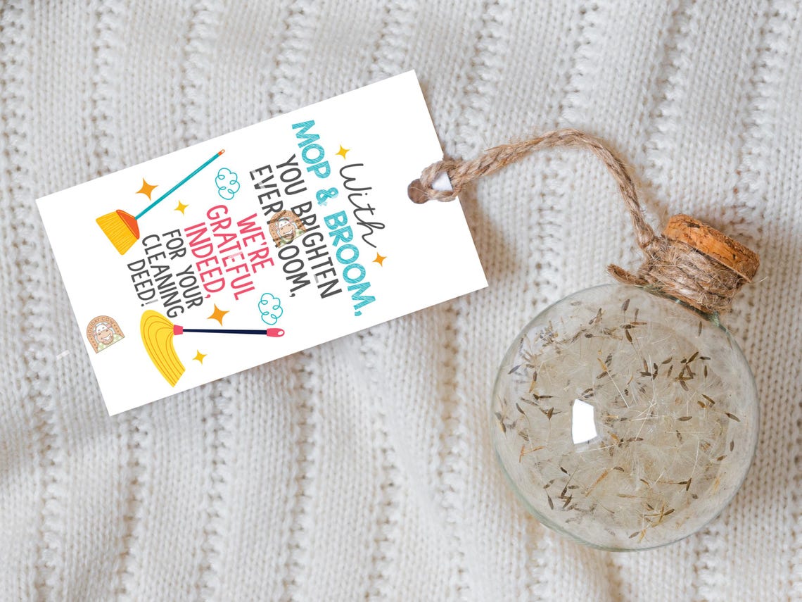 School Custodian Gift Tag Printable, National Custodian Day Tags ...
