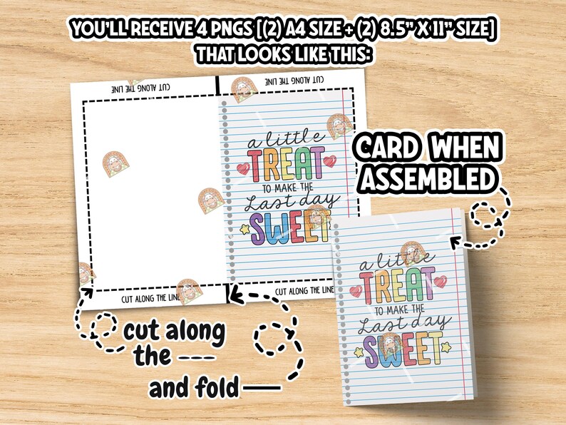 End of Year Sweet Treat Sign Printable, Last Day of School Treat Card ...