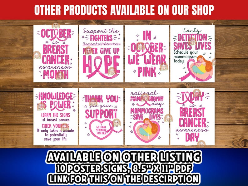 National Mammography Day Tag Printable, Thank You Mammogram Awareness ...