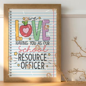 School Resource Officer Gift, School Officer Card Printable, School ...