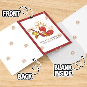 Lunar New Year 2025 Card Printable, Year of the Snake, Punny Chinese ...