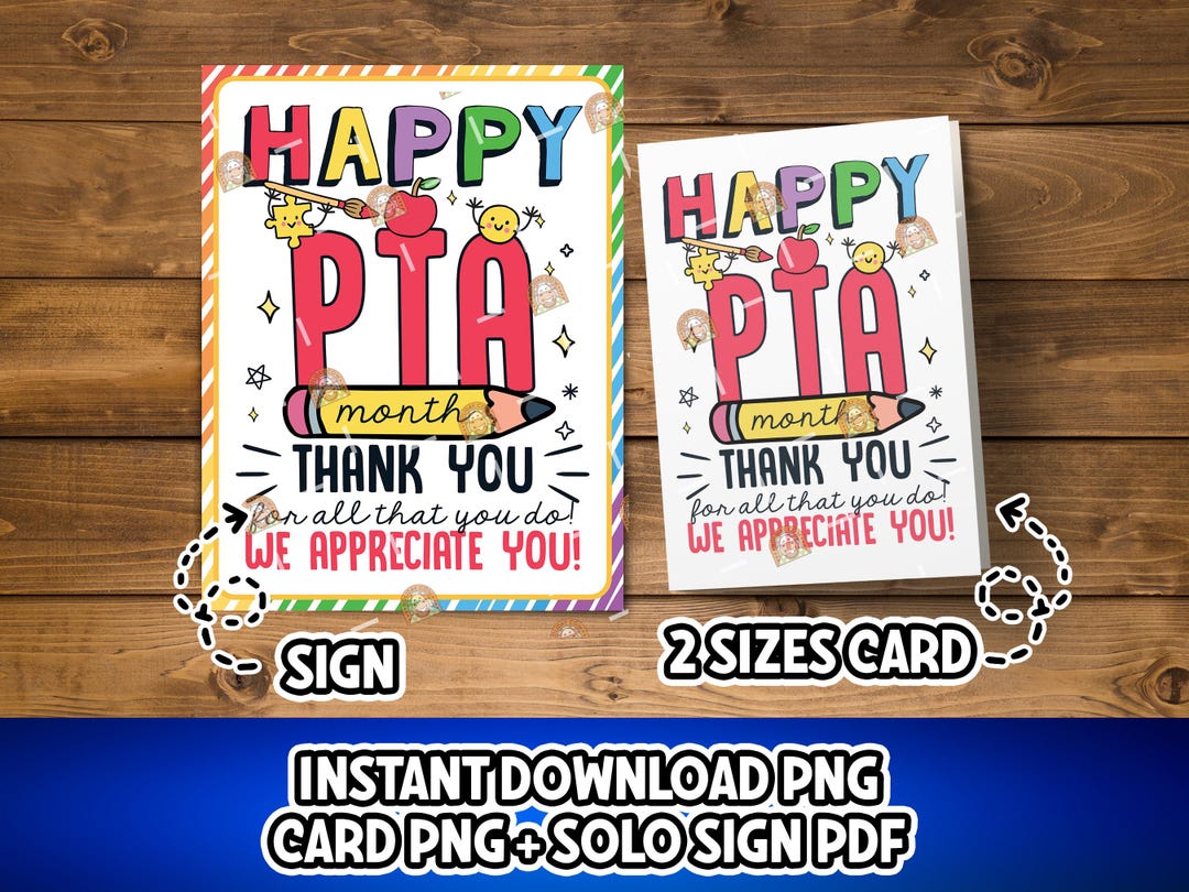 National Parent Teacher Association Month Sign Printable, Parent ...