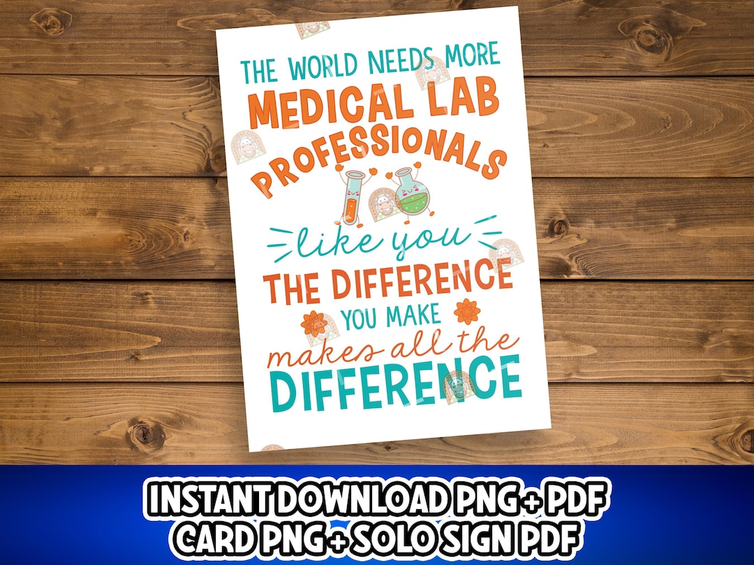 Printable Lab Week Gift, Medical Laboratory Professionals Gift, Thank ...