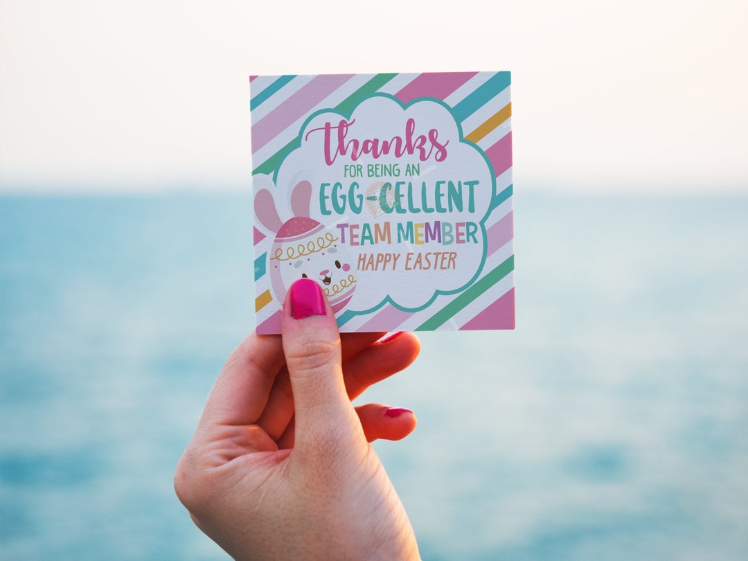 Coworker Easter Appreciation, Excellent Team Appreciation Tag ...