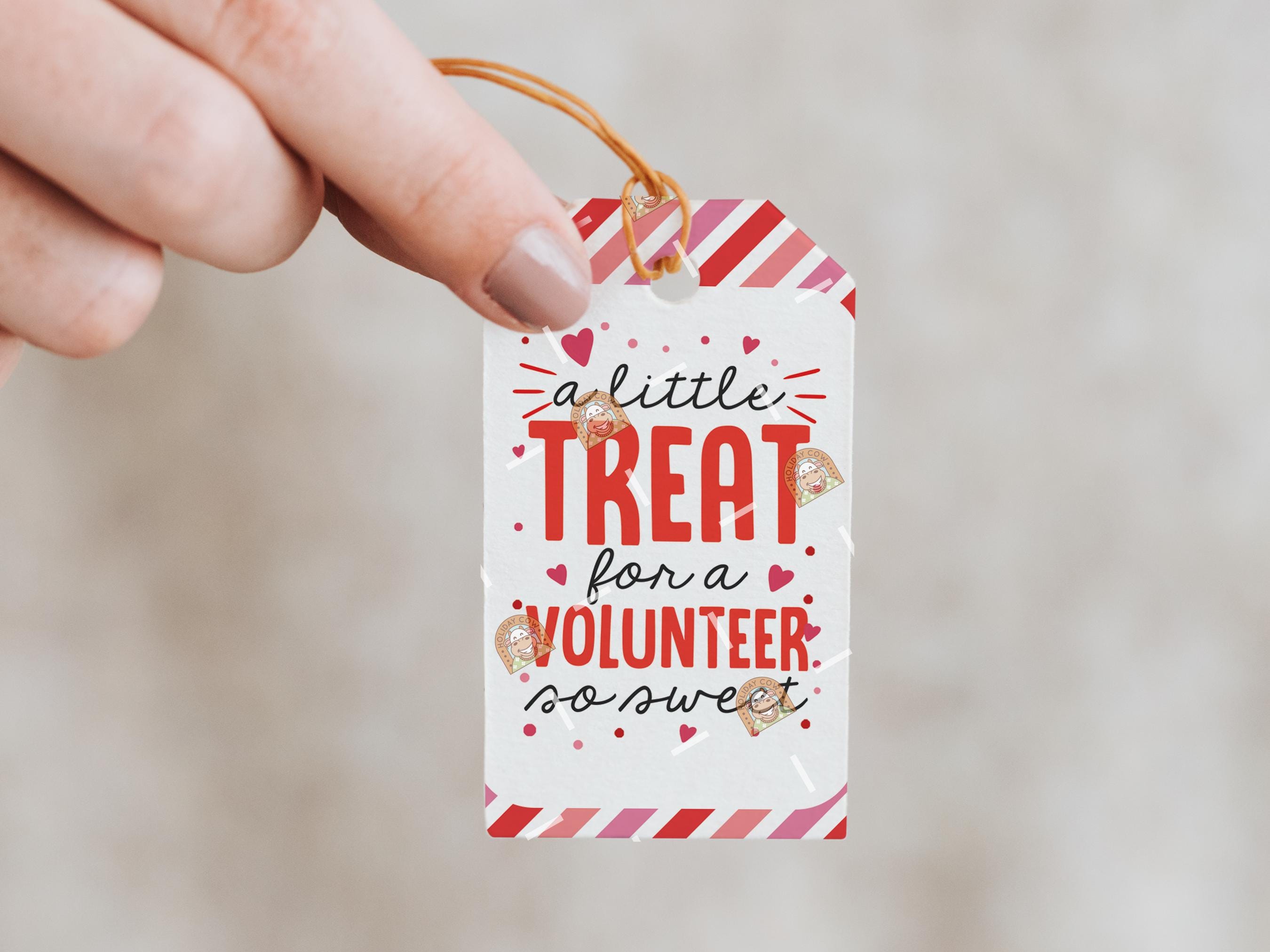 Valentine Volunteer Gift Tag Printable, Thank You Volunteer Valentine ...