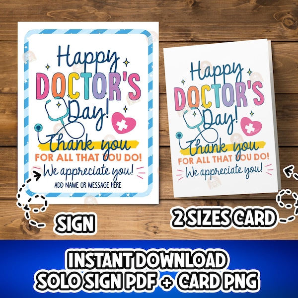 Doctors Day Printable Cards - Etsy