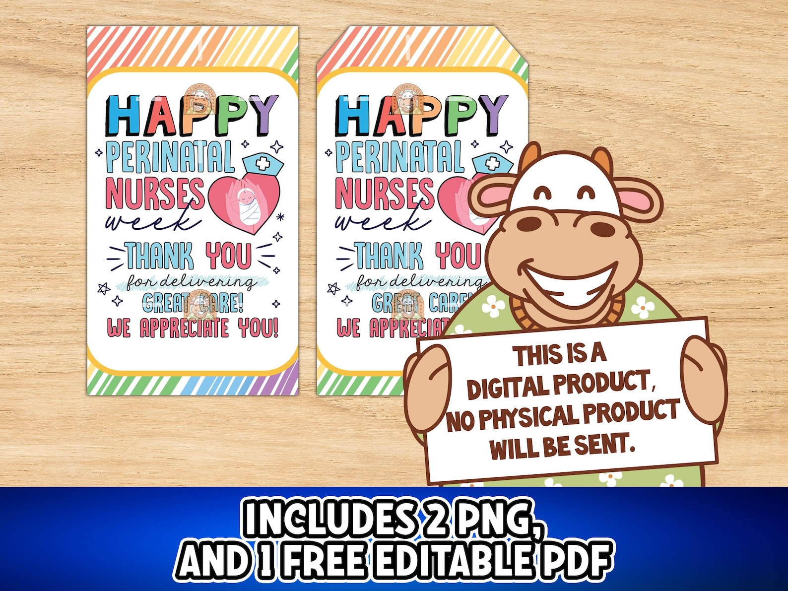 Perinatal Nurses Week Tag Printable, Thank You Perinatal Nurse ...