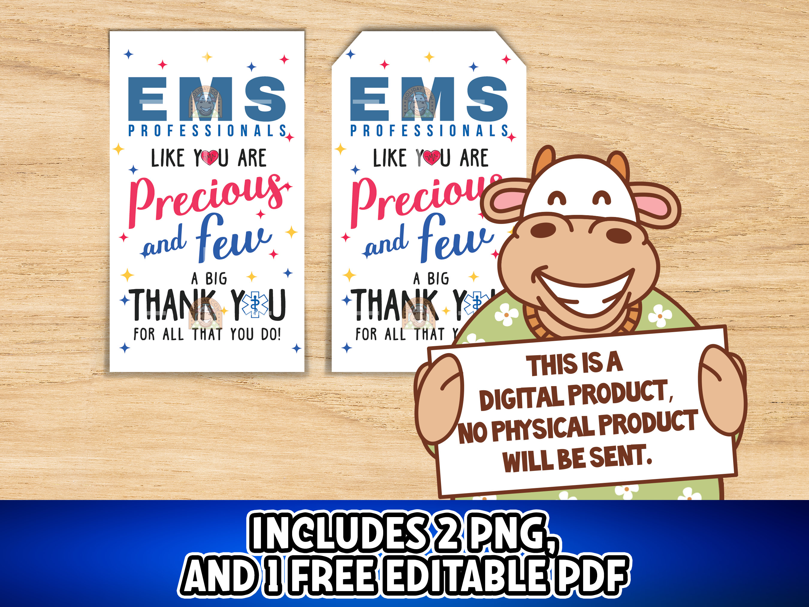 EMS Week Gift Tag, Ems Week Tag Printable, Ems Appreciation Tag ...