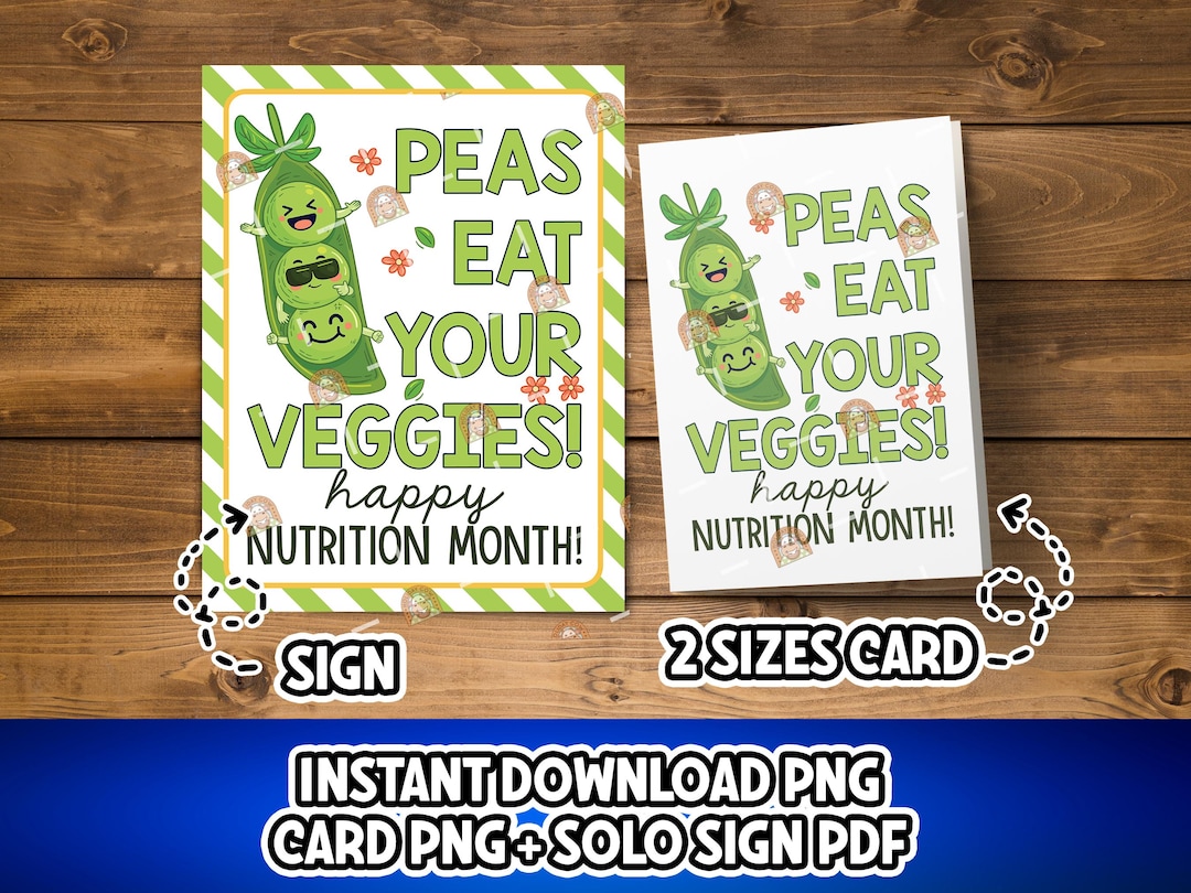 Nutrition Month Gift Printable, School Nutrition Month Décor, Nutrition ...