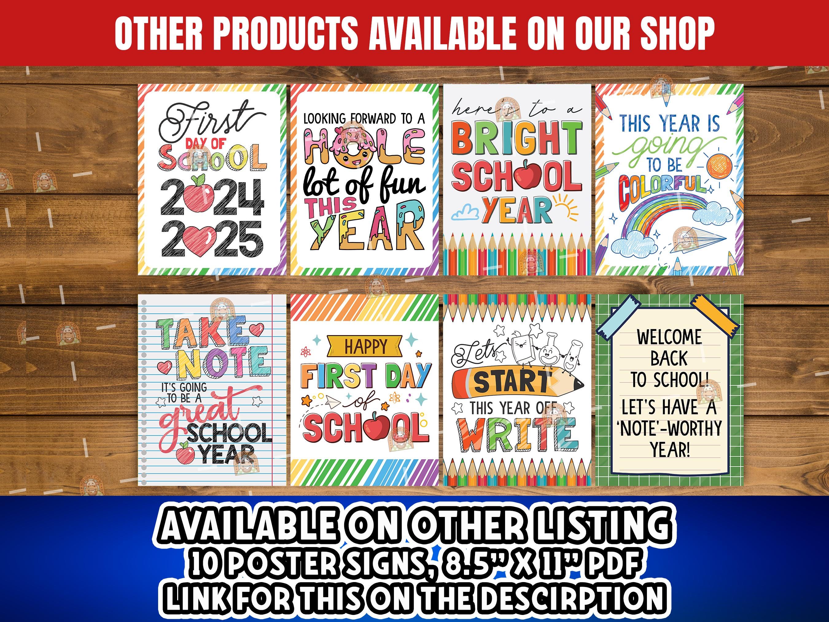 Back to School Tags Printable, First Day of School Tag, 1st Day School ...