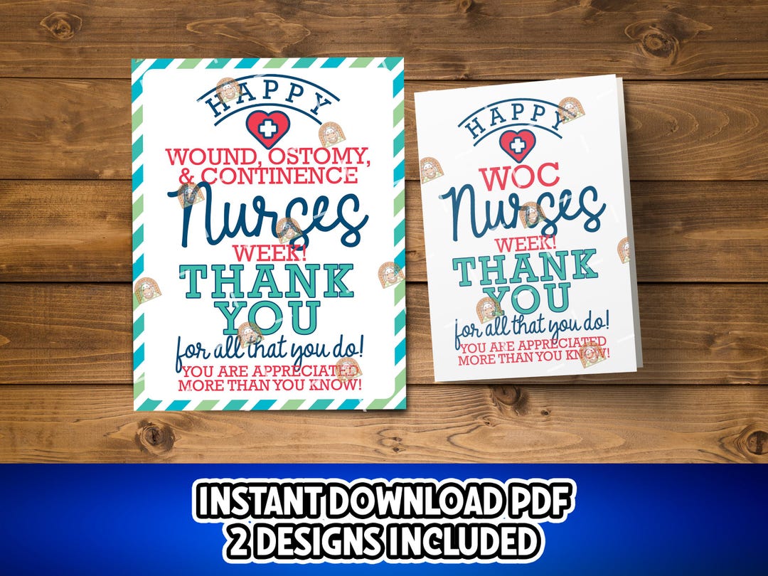 WOC Nurse Week Gift, WOC Nurse Appreciation Sign Printable, Wound ...