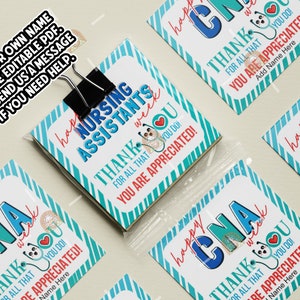 CNA Week Tags Printable, Certified Nursing Assistant Week Tag, Cna ...