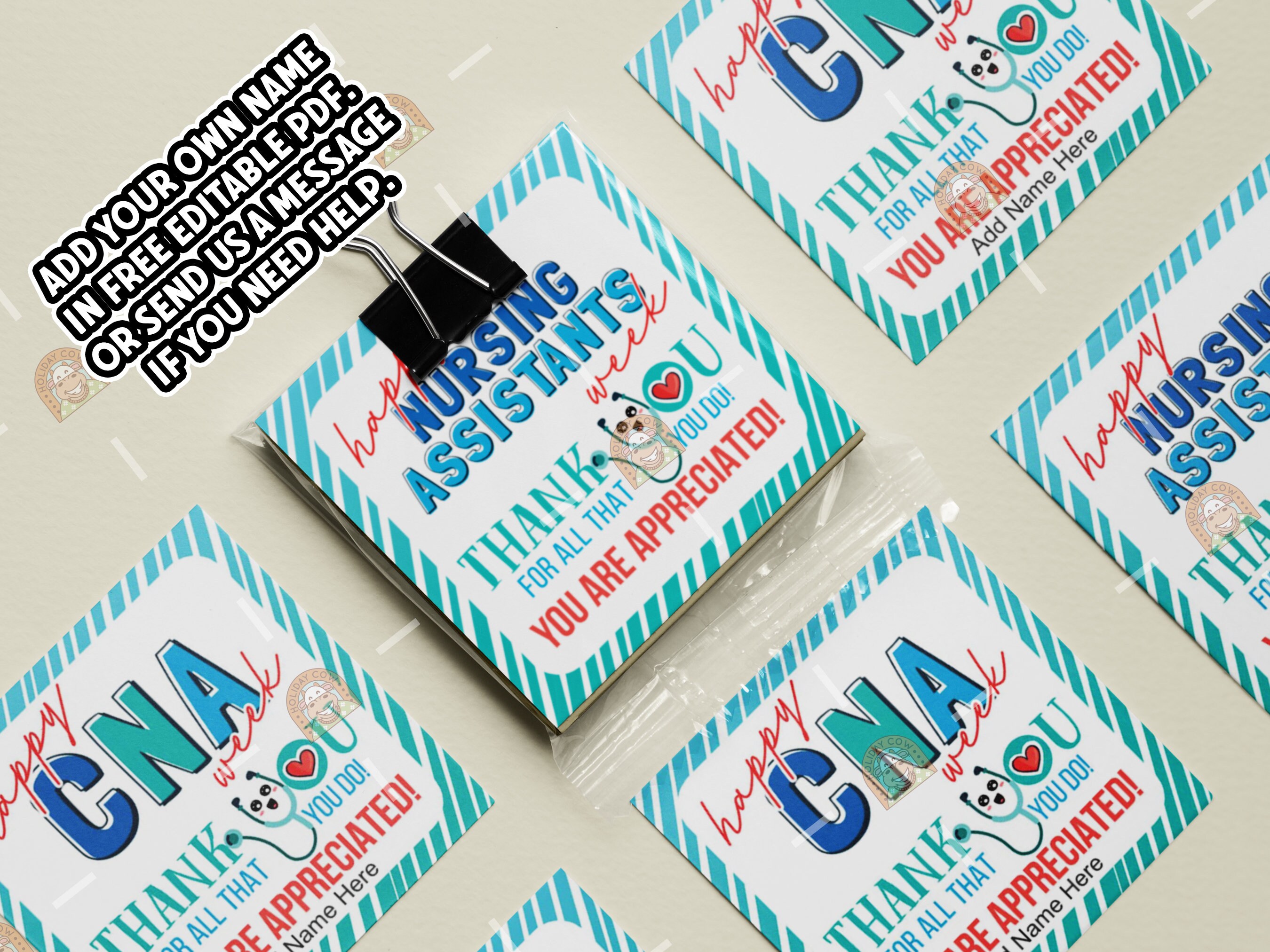 CNA Week Tags Printable, Certified Nursing Assistant Week Tag, Cna ...