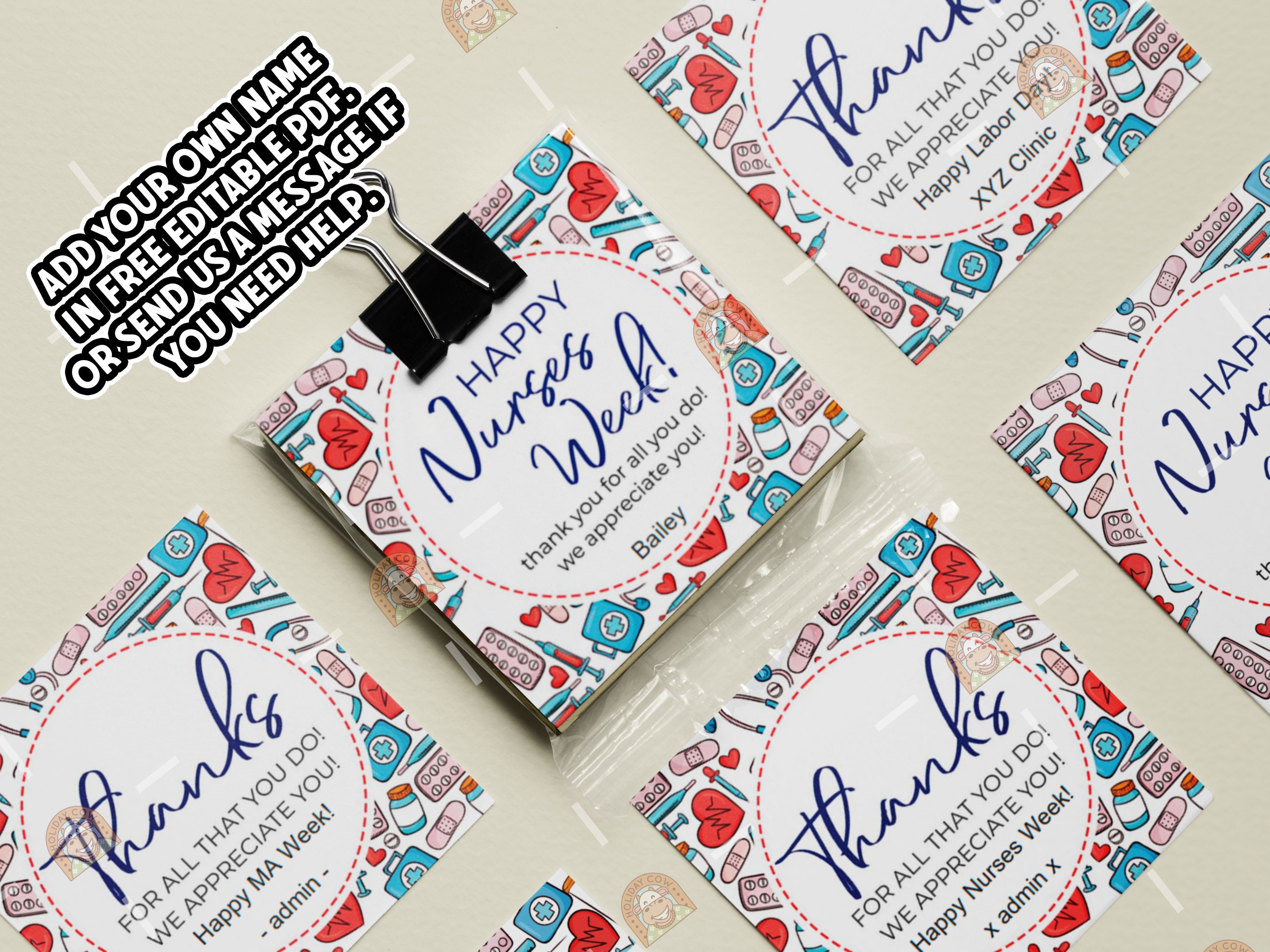 Nurses Week Tag, Printable National Nurses Week Tag, Nurses Week Gift ...