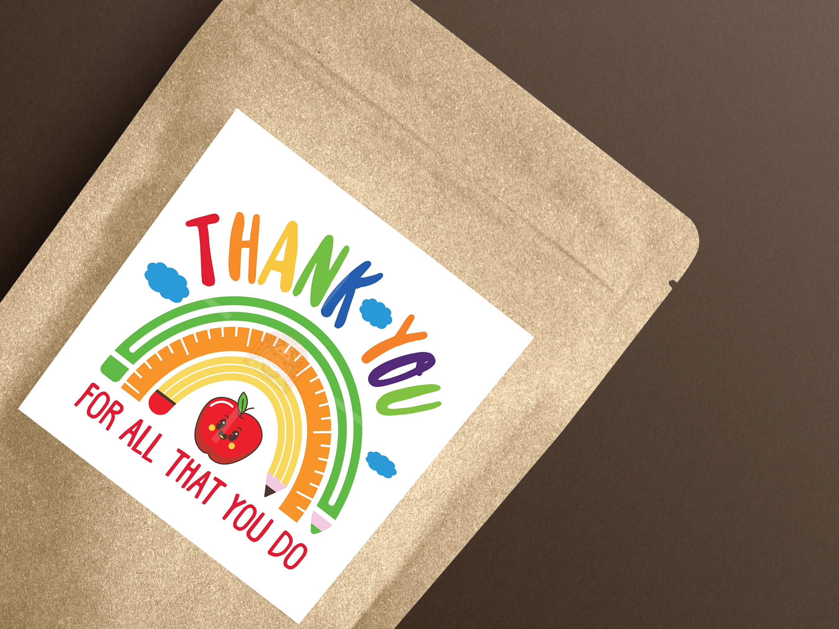 Teacher Appreciation Tag, Printable Teacher Thank You Gift Tag, Teacher ...