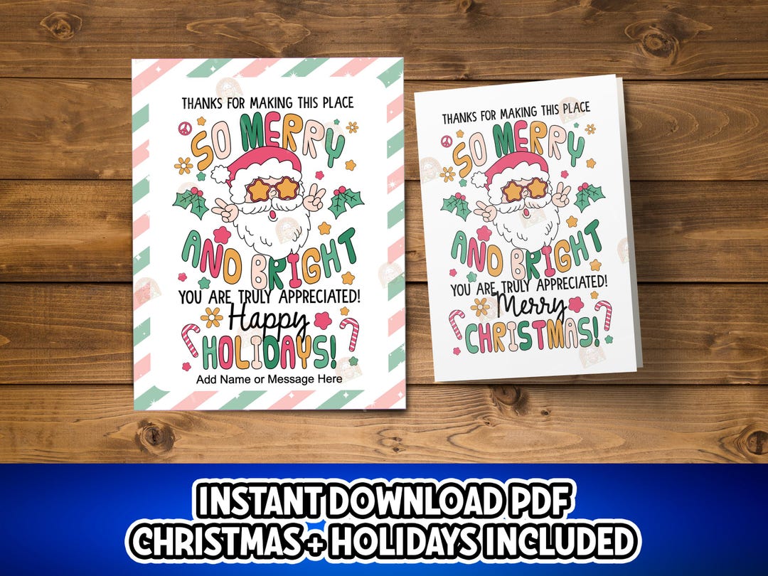 Office Holiday Décor, Office Holiday Card Printable, Xmas Coworker Gift ...