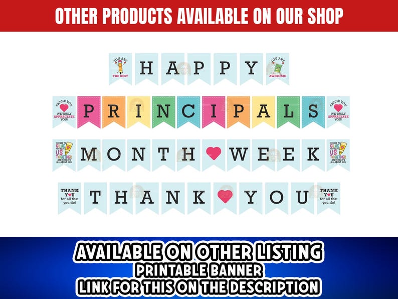 Principal Month Gift Tag, Printable Principal Appreciation Tag, School ...