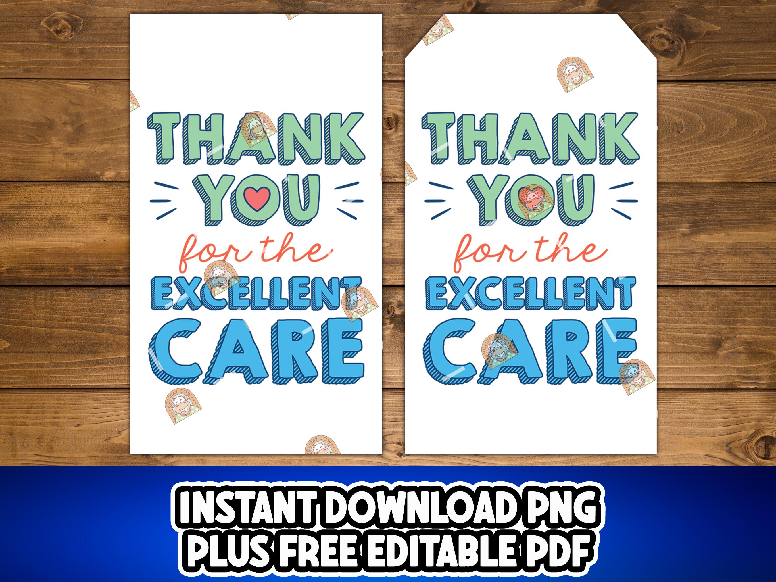Thank You Caregiver Gift Tag, Family Caregivers Month Tag Printable ...
