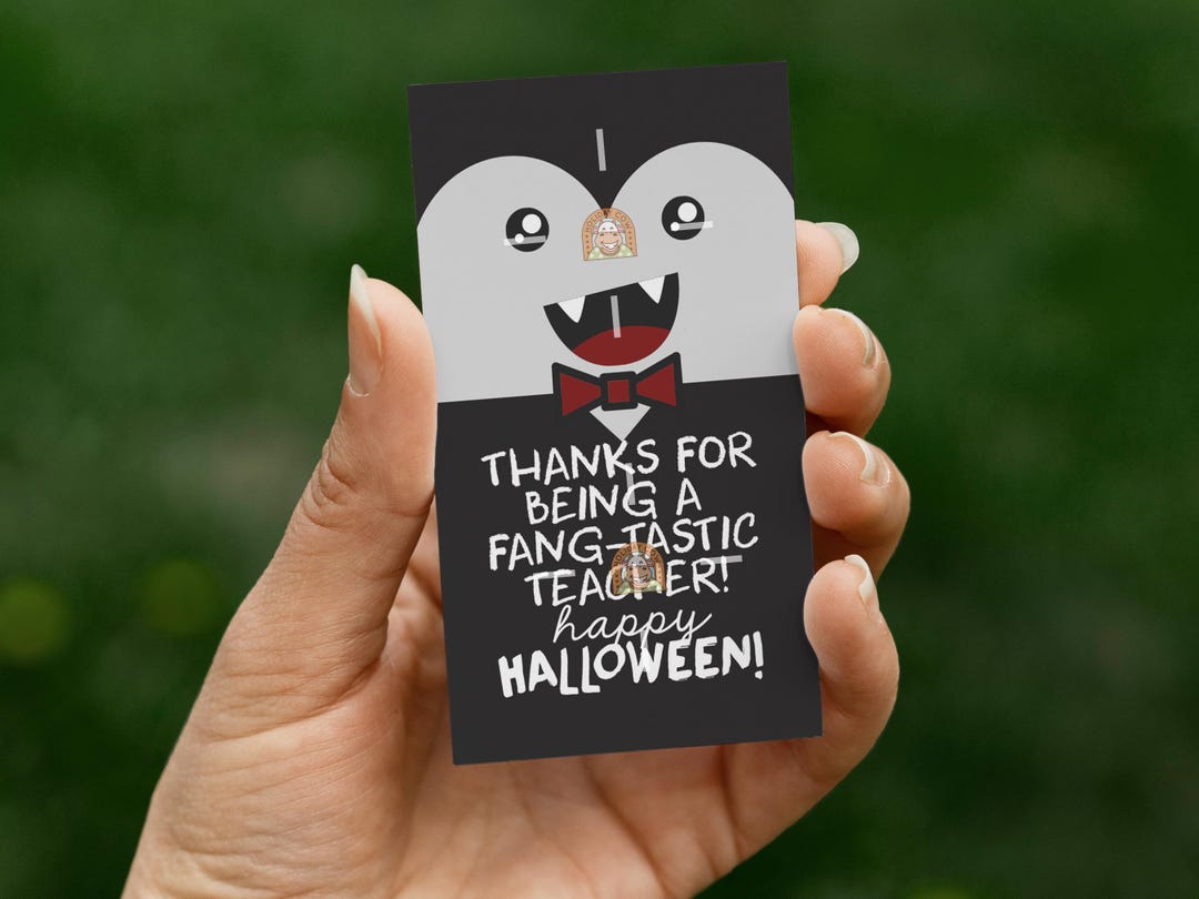 Halloween Teacher Gift Tag Printable, Halloween Tags for Teacher ...
