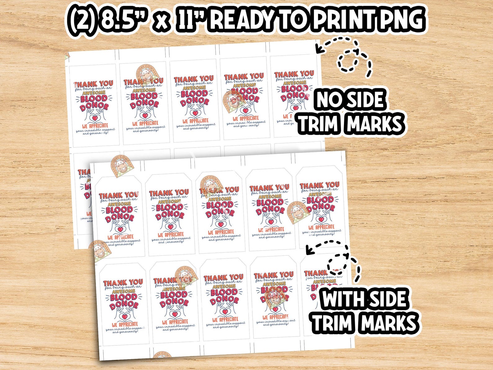 Blood Donors Gift Tag, Printable Blood Donor Month Tags, Thank You ...
