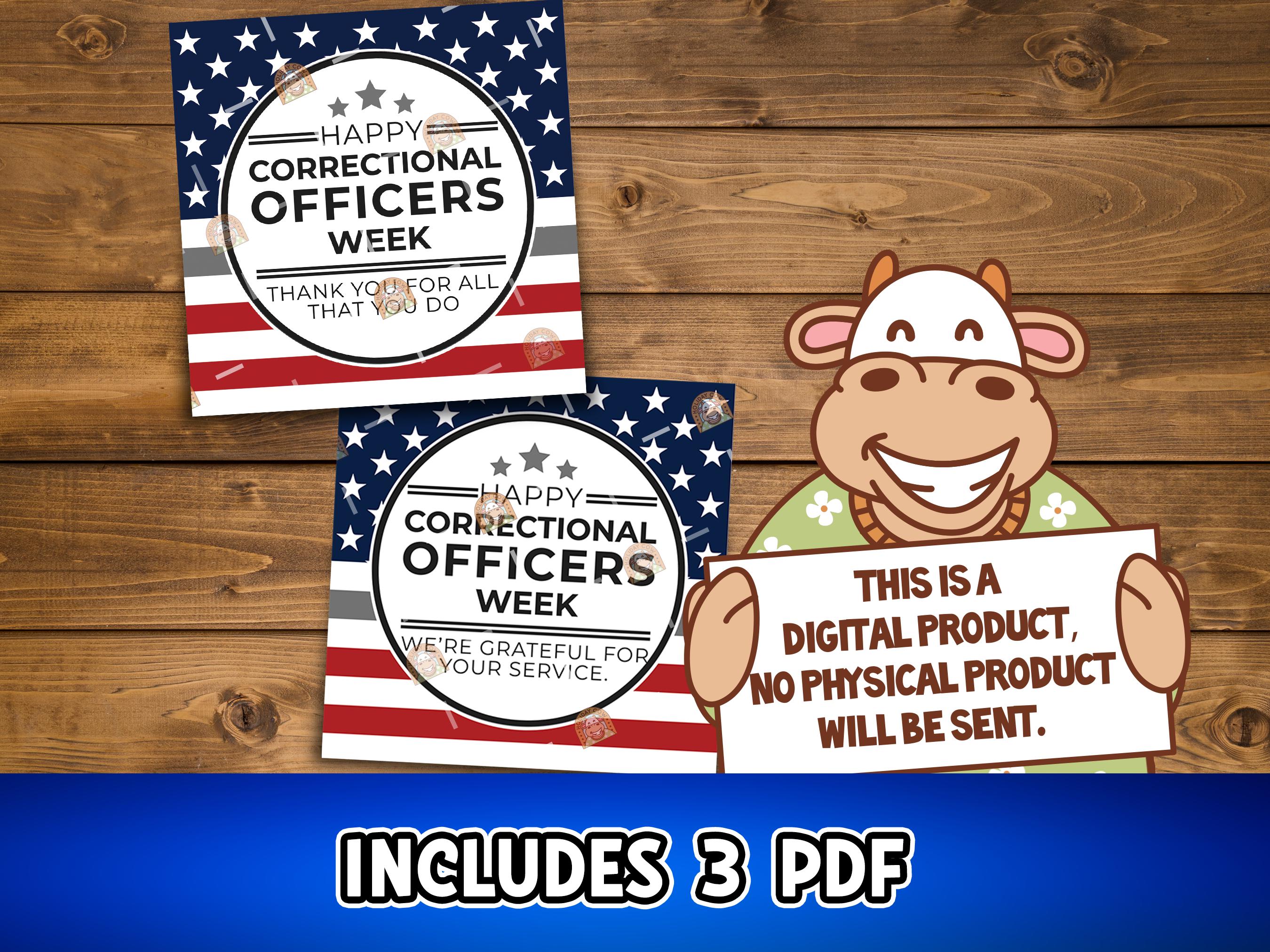 Printable Correctional Officers Week Gift Tags, Correctional Officer ...