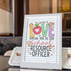 School Resource Officer Gift, School Officer Card Printable, School ...