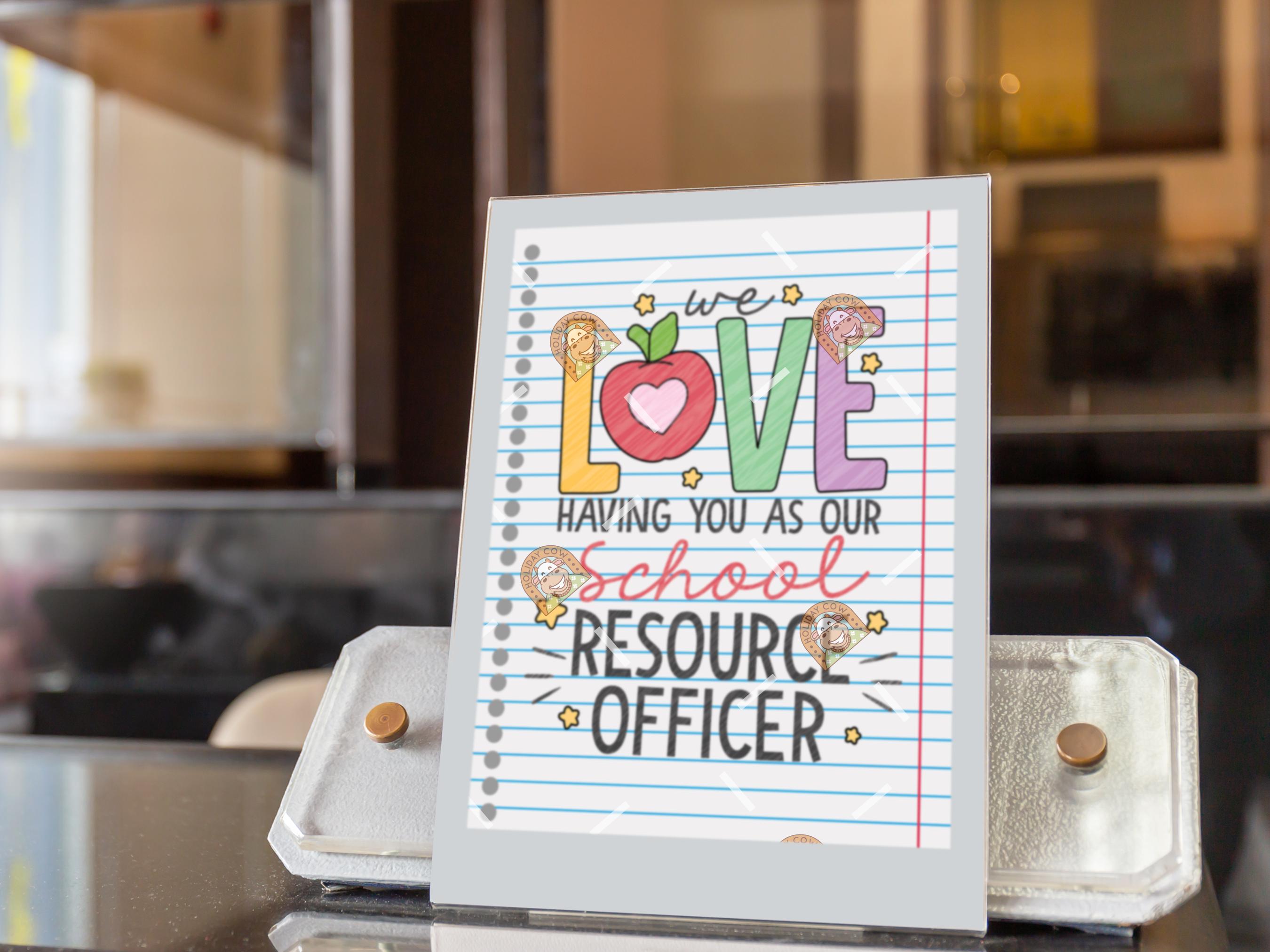 School Resource Officer Gift, School Officer Card Printable, School ...