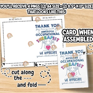 Printable Occupational Therapist Gift, OT Card, Occupational Therapy ...