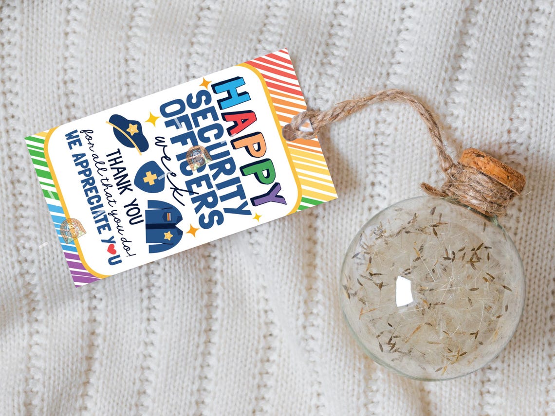 Security Officers Week Tags Printable, Security Officers Appreciation ...