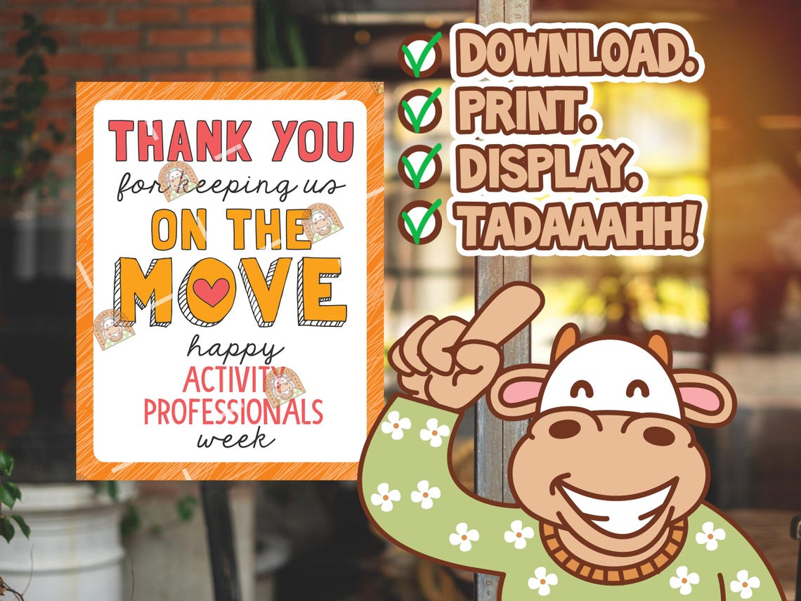 Activity Professionals Week Printable Signs, Activity Professionals ...