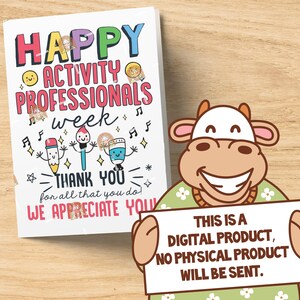 Activity Professionals Week Printable Card, Activity Professionals ...