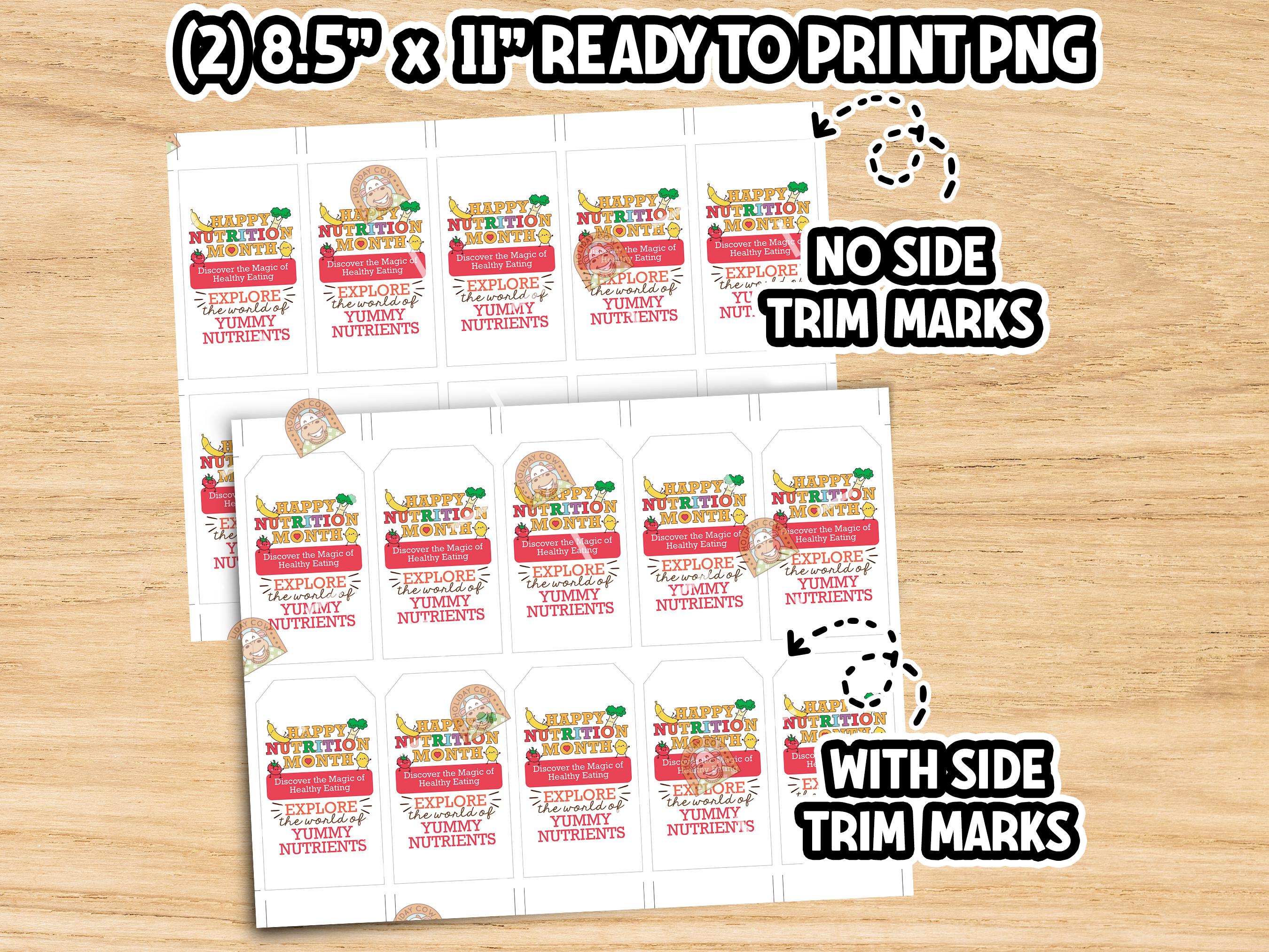 Printable Nutrition Month Gift Tag, School Nutrition Month Tag ...