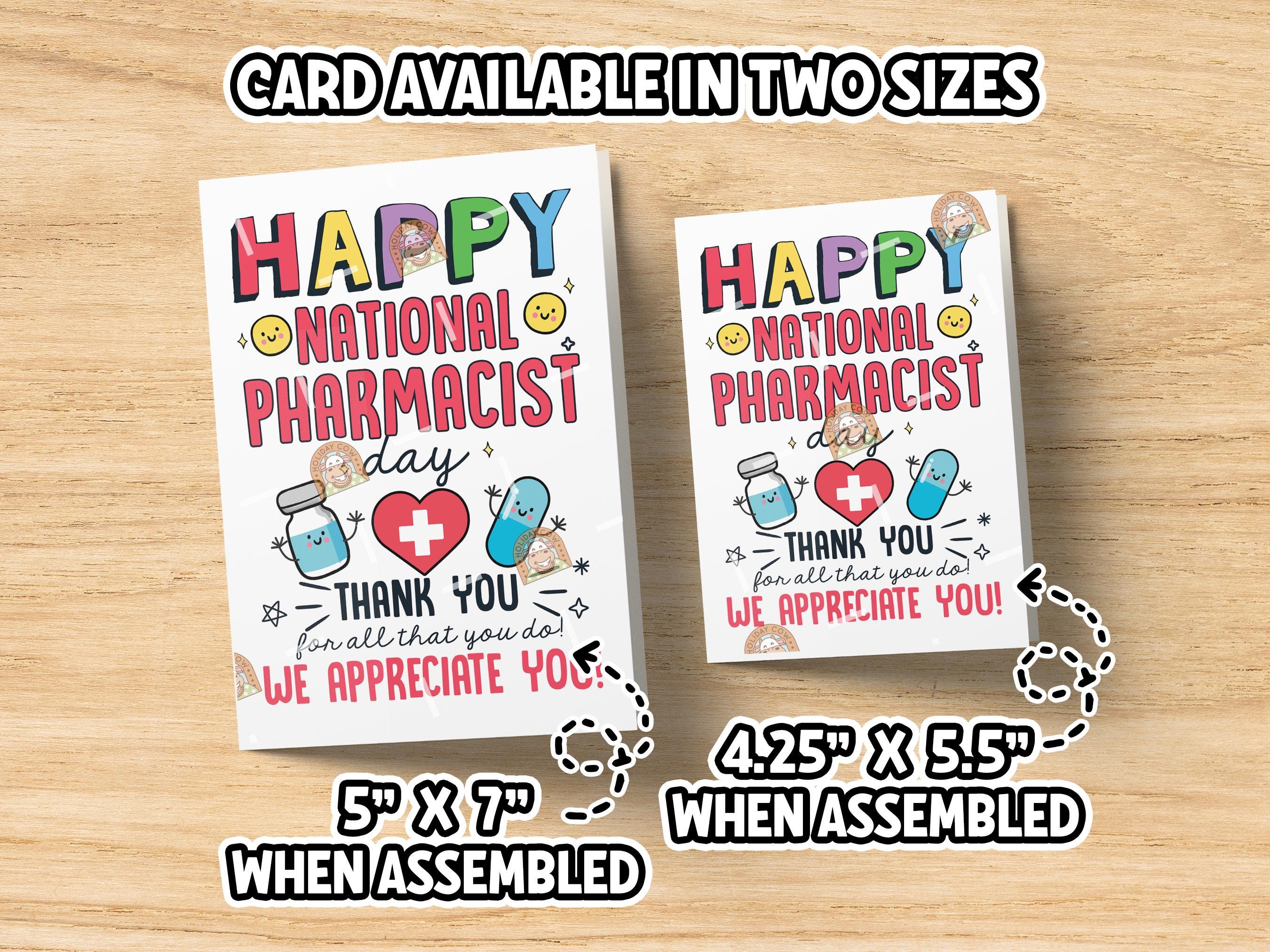 Pharmacist Day Card Printable, Thank You Pharmacist Gift Idea ...