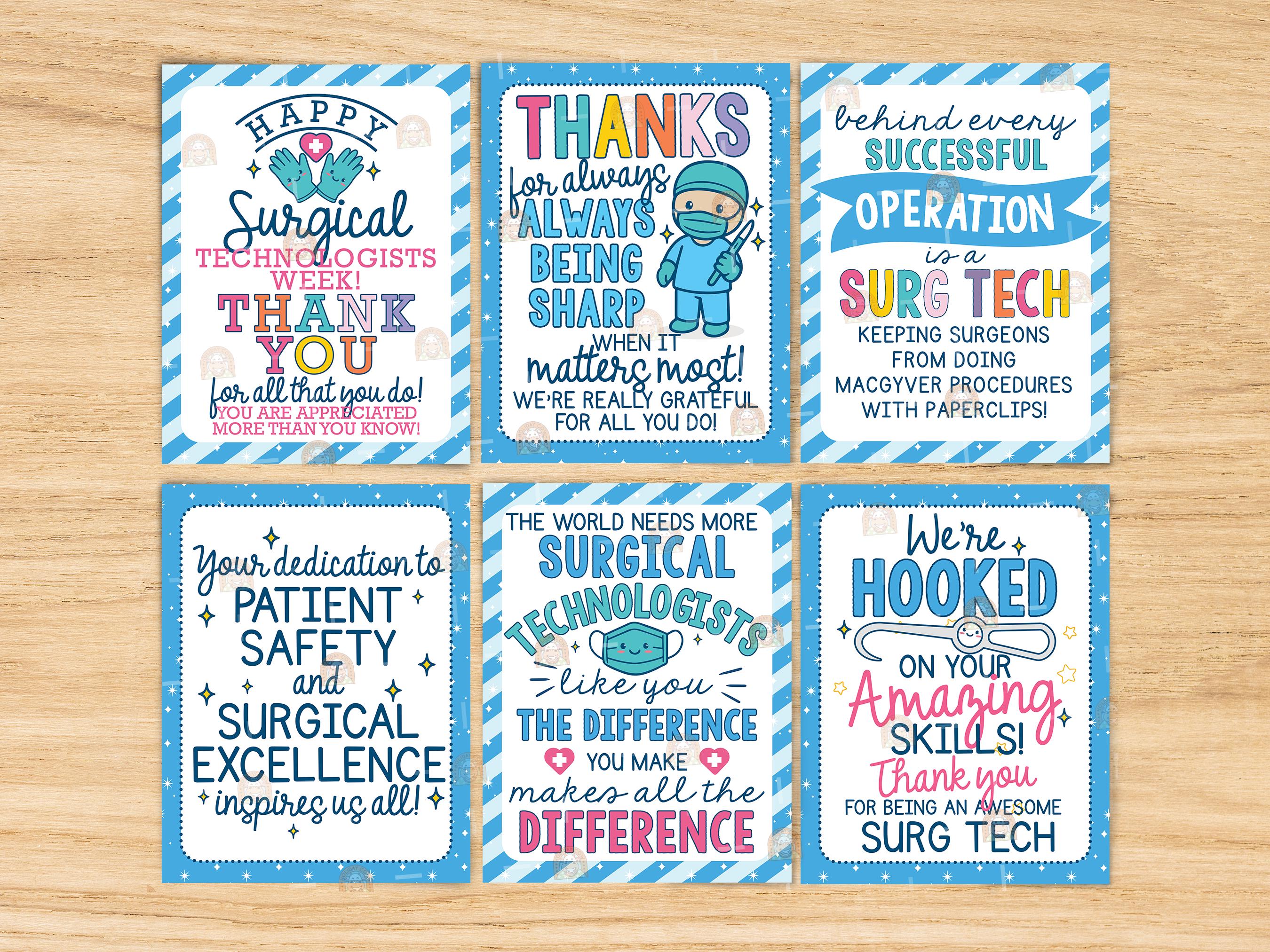 Surgical Tech Week Signs Printable, Surgical Tech Appreciation Gift, Scrub Tech Thank You Surg ...