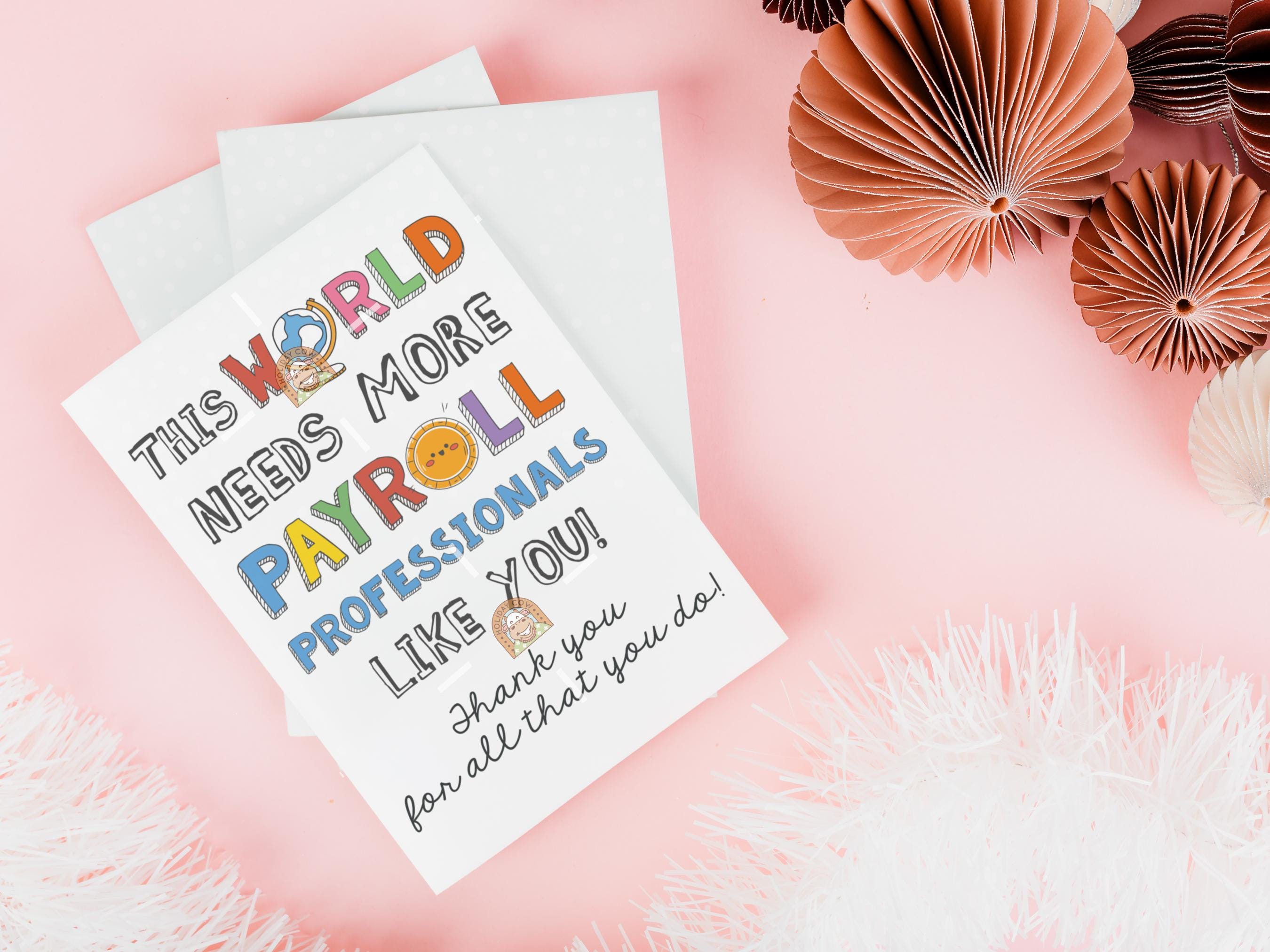 Payroll Appreciation Gift, Payroll Card Printable, National Payroll ...