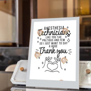 Anesthesia Tech Gift Printable, Anesthesia Tech Week Sign, Anesthesia ...