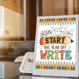 Back to School Sign First Day of School Classroom Decorations, First ...