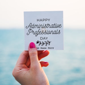 Administrative Professionals Day Tag Printable, Elegant Administrative ...