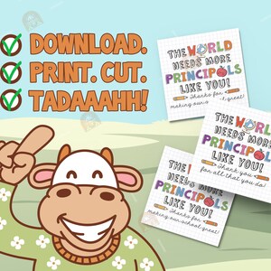 Principal Appreciation Tag, School Principal Gift Tag Printable ...