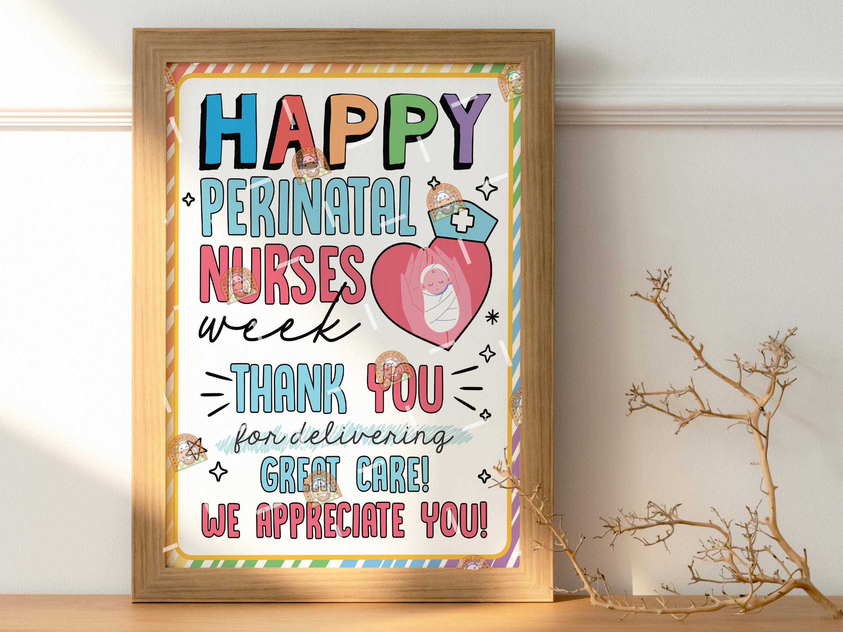 Perinatal Nurses Week Card Printable, Thank You Perinatal Nurse ...
