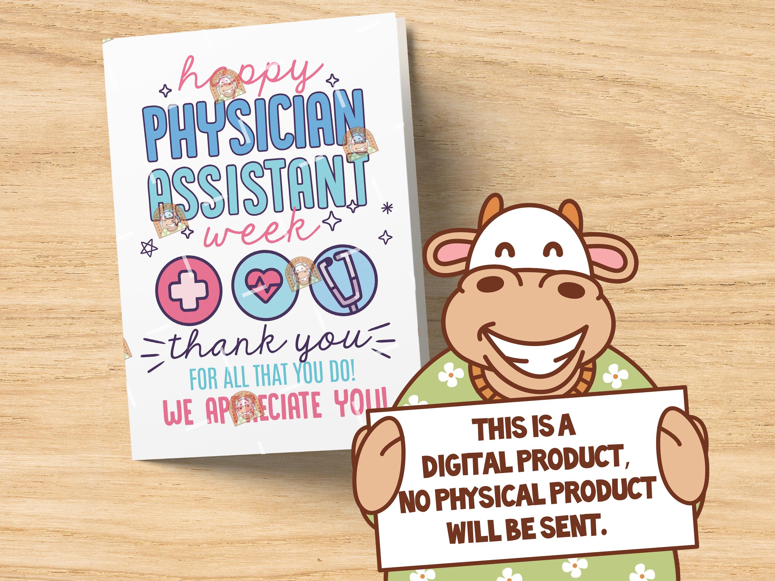 Physician Assistant Week Gift Printable, Physician Associate Card ...
