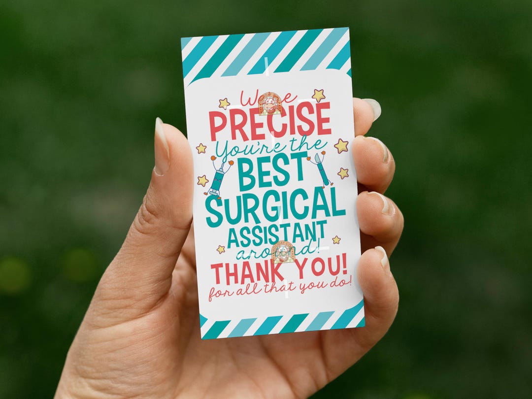 Printable Surgical Assistants Gift Tag, NSAW Tag, Thank You Surgical ...