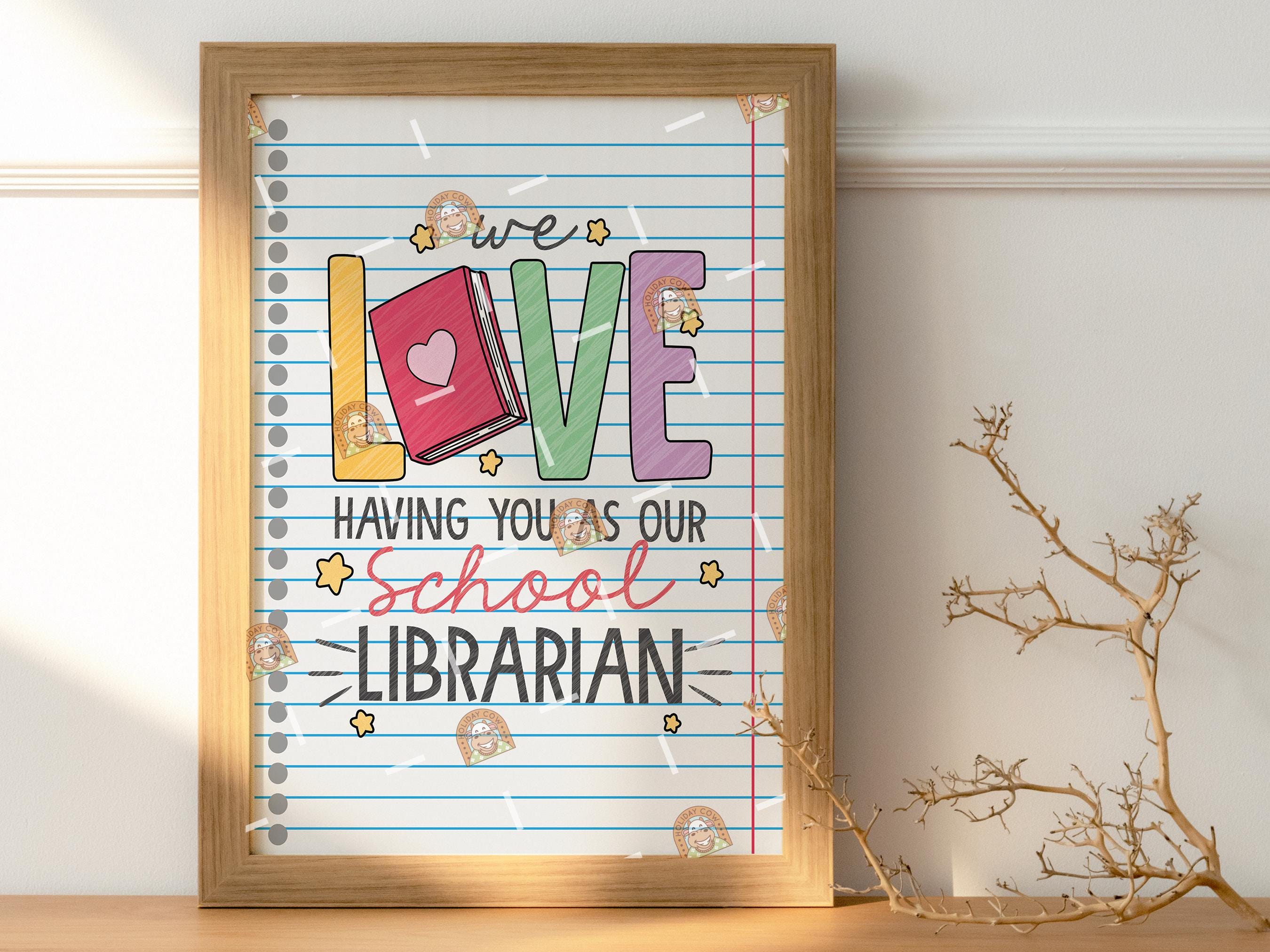 School Librarian Gift, Printable Librarian Card, Librarian Thank You ...