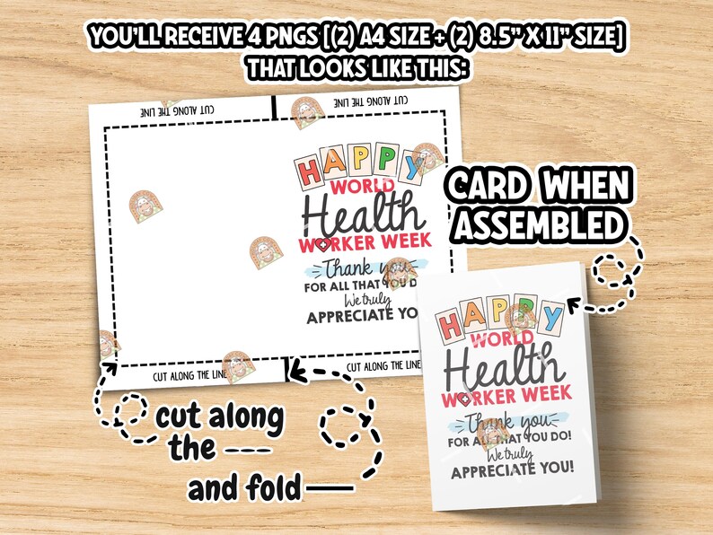Printable World Health Worker Week Card, Health Worker Thank You Sign ...